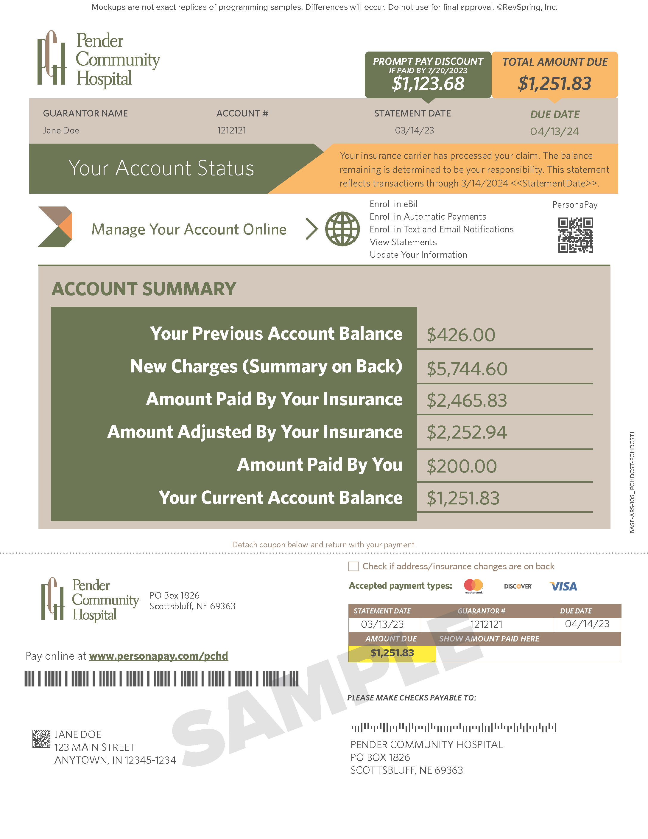 Pender Community Hospital & Medical Clinics Announces New Billing ...